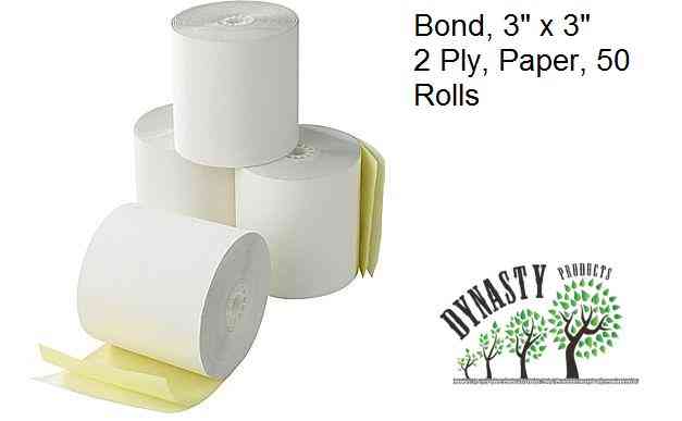 Register Rolls - Bond Paper - 2-Ply - 3 x 3 - 50 Rolls | Central Supply ...